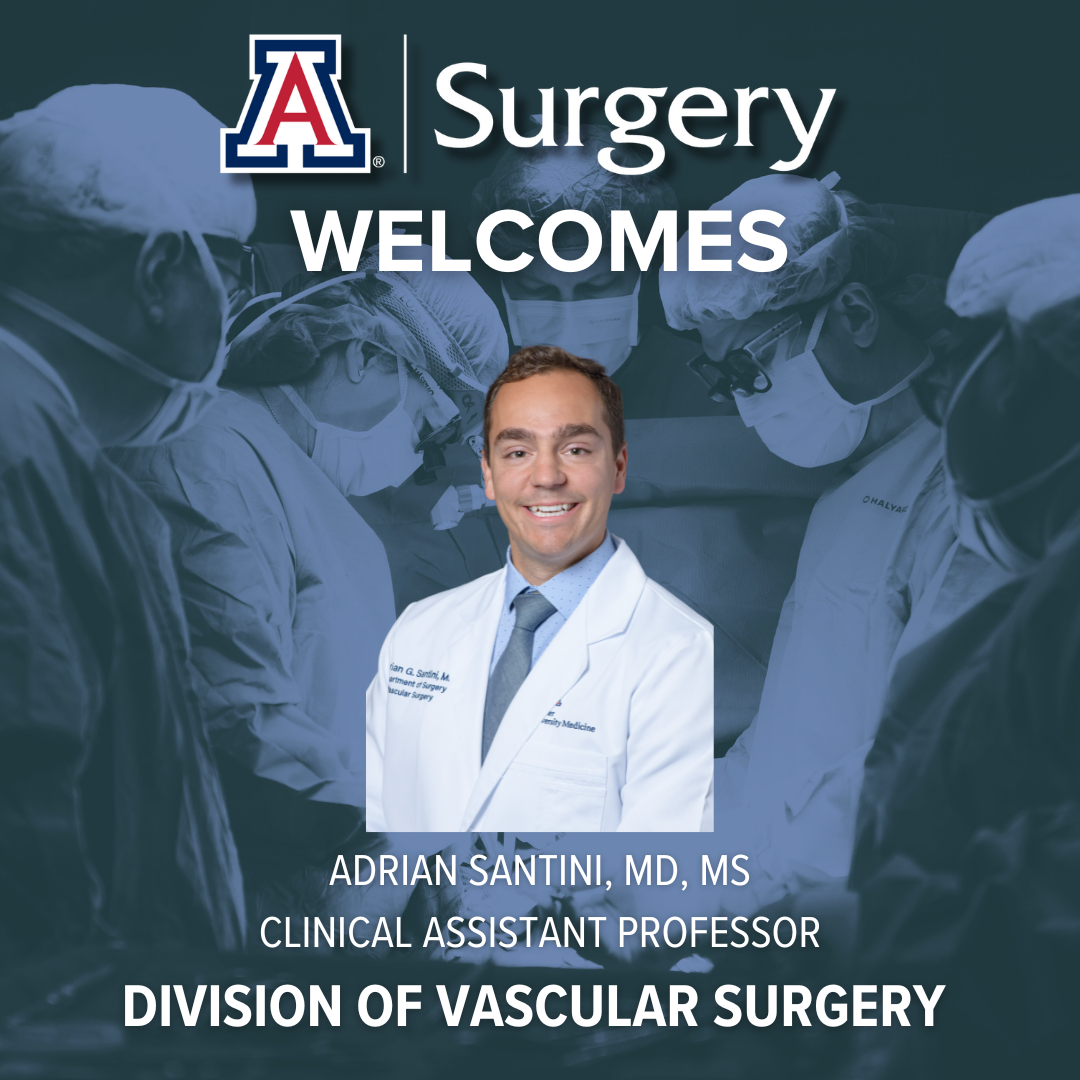 Department of Surgery Welcomes Dr. Adrian Santini | Department of Surgery